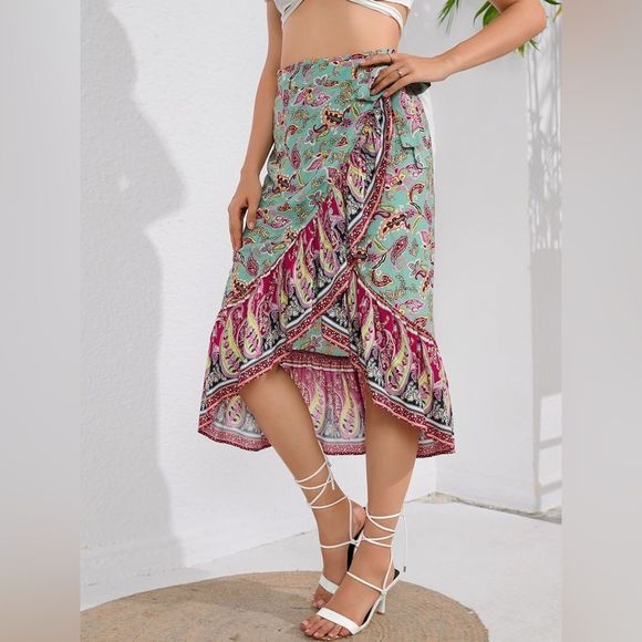 Tie Up Skirt Midi To Maxi Boho